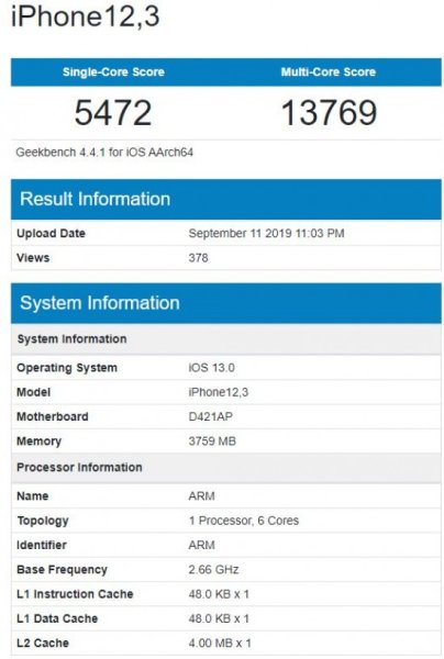 ผลทดสอบ Benchmark ชี้ : iPhone 11 Pro มีแรมแค่ 4 GB แต่ทำคะแนนสูงกว่า ...