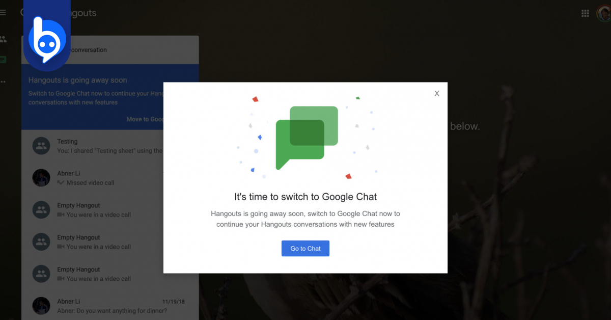 กูเกิลเตรียมปิดบริการ Hangouts เตือนผู้ใช้ย้ายสู่ Google Chat - BT beartai