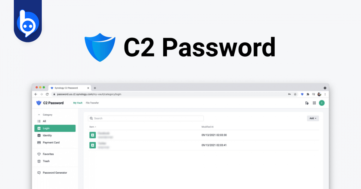 C2 Password ตัวเลือกใหม่ในการจัดการรหัสผ่าน ใช้งานฟรี!! จาก Synology ...